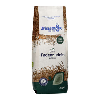 Spielberger Dinkel Fadennudeln, Vollkorn, demeter - 250g | Dinkel-Nudeln | Spaghetti, Nudeln ...